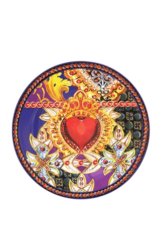 Baci Milano Gio Barok Desenli 6lı Porselen Tabak Seti Çok Renkli