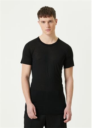 Rick Owens Erkek Siyah Basic T-shirt M EU