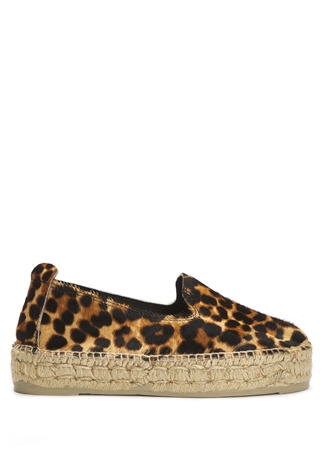 Manebi Kadın Leopar Desenli Deri Espadril Kahverengi 36 Eu Manebi Kadın Leopar Desenli Deri Espadril Kahverengi 36 Eu