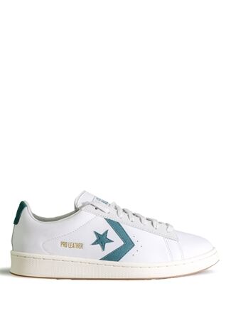 Converse Kadın Beyaz Yeşil Logolu Deri Sneaker 37 EU