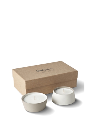 Esma Dereboy Fildişi Taş Small 2li Tube Mum Çok Renkli