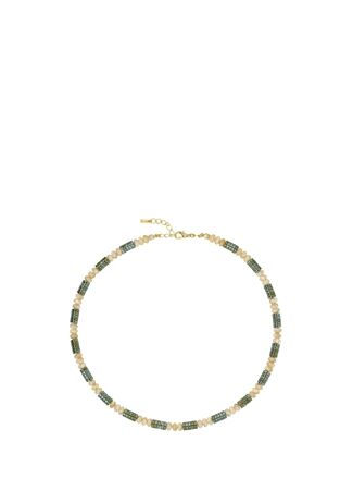 Sol By Studio Kadın Yeşil Boncuklu Kolye EU