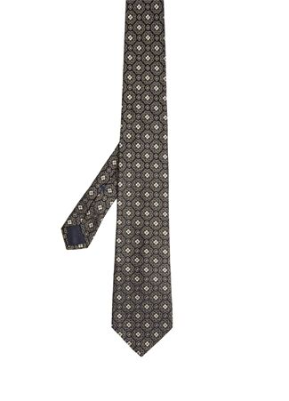 Beymen Collection Erkek Haki Desenli İpek Kravat EU IT Beymen Collection Erkek Haki Desenli İpek Kravat EU IT