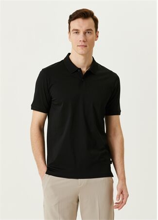Boss Erkek Siyah Polo Yaka T-shirt S EU