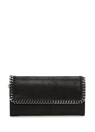 Stella McCartney Kadın Falabella Siyah Parlak Dokulu Cüzdan EU Stella McCartney Kadın Falabella Siyah Parlak Dokulu Cüzdan EU