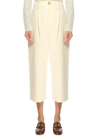 Vince Kadın Beyaz Bol Paça Pantolon 0 US