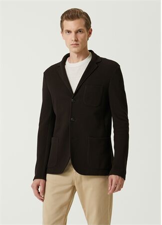 Pal Zileri Erkek Kahverengi Dokulu Kelebek Yaka Triko Ceket 50 IT Pal Zileri Erkek Kahverengi Dokulu Kelebek Yaka Triko Ceket 50 IT