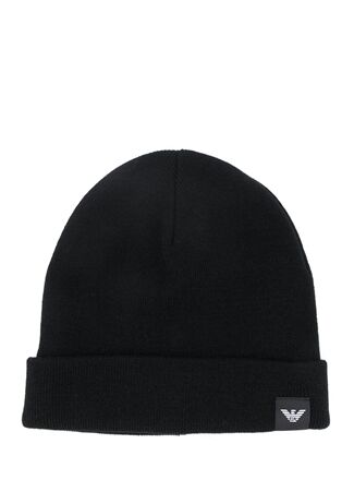 Emporio Armani Erkek Siyah Logolu Bere L EU