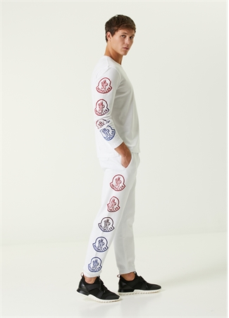 Moncler Erkek Beyaz Logo Patchli Eşofman Altı L EU Moncler Erkek Beyaz Logo Patchli Eşofman Altı L EU