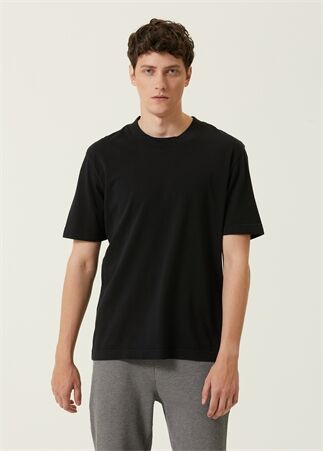 Bassigue Erkek Siyah Bisiklet Yaka T-shirt L EU