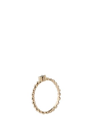 Collection Kadın Pırlanta Detaylı Altın Rengi Yüzük EU