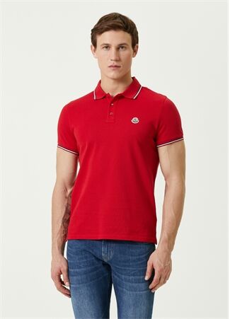 Moncler Erkek POLO YAKA Kırmızı S EU
