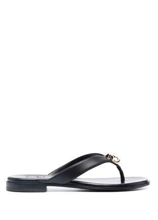 Givenchy Kadın Siyah Deri Terlik 36 EU