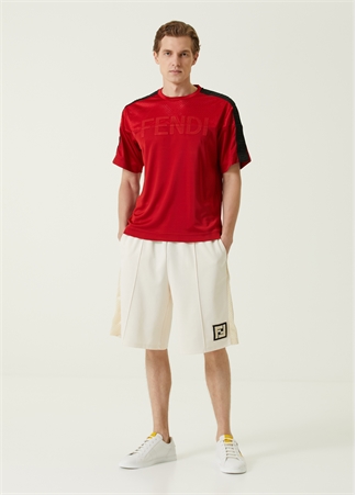 Fendi Erkek Beyaz Logo Patchli Bermuda L EU Fendi Erkek Beyaz Logo Patchli Bermuda L EU