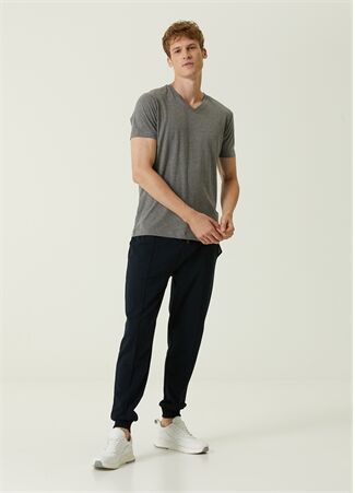 Beymen Collection Erkek Gri V Yaka Basic T-shirt S EU