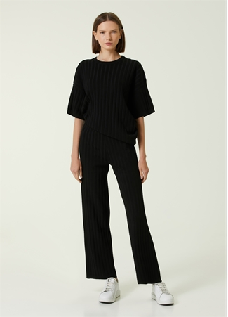 Selected Femme Kadın Siyah Ribli Triko Pantolon XS EU Selected Femme Kadın Siyah Ribli Triko Pantolon XS EU