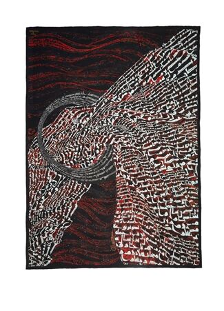 Imannoor Kadın River Of Life Siyah Kırmızı Desenli İpek Şal EU Imannoor Kadın River Of Life Siyah Kırmızı Desenli İpek Şal EU