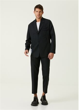 MCQ Erkek Siyah Normal Bel Dar Paça Pantolon 46 IT