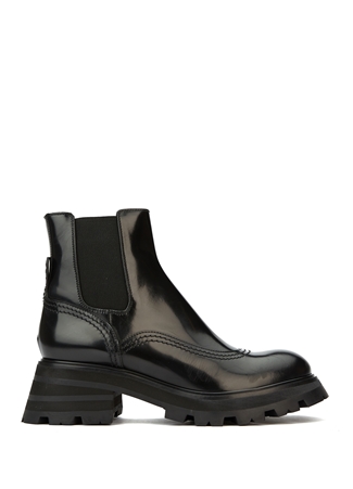 Alexander McQueen Kadın Siyah Bant Detaylı Deri Bot 36 EU Alexander McQueen Kadın Siyah Bant Detaylı Deri Bot 36 EU
