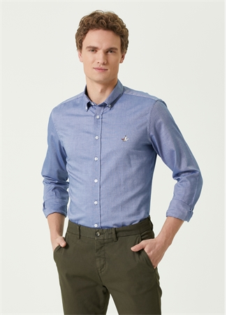 Beymen Club Erkek Slim Fit Mavi Oxford Gömlek Lacivert S Beymen Club Erkek Slim Fit Mavi Oxford Gömlek Lacivert S
