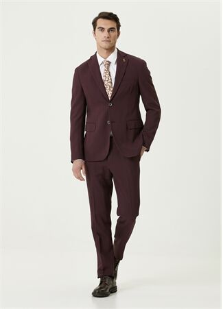 Pal Zileri Erkek Bordo Takım Elbise 50 It