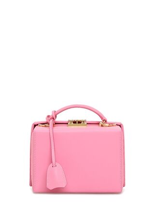 Mark Cross Kadın Pembe Logolu Deri Omuz Çantası EU Mark Cross Kadın Pembe Logolu Deri Omuz Çantası EU