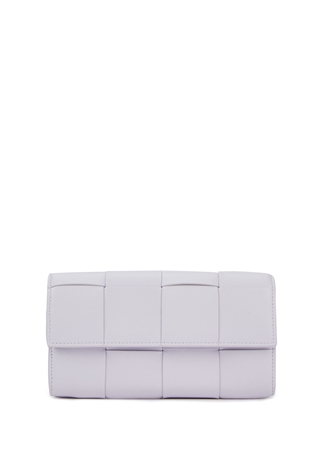 Bottega Veneta Kadın Lila Deri Cüzdan Mor EU