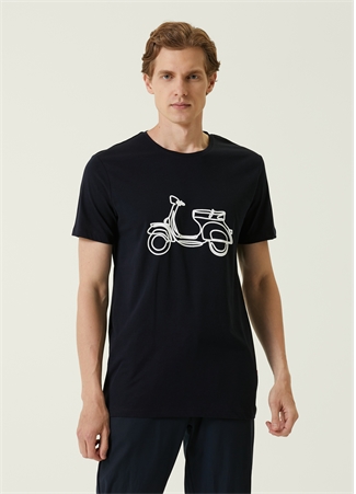 John Frank Erkek Eighty Five Lacivert Motor Baskılı T-shirt L Eu John Frank Erkek Eighty Five Lacivert Motor Baskılı T-shirt L Eu