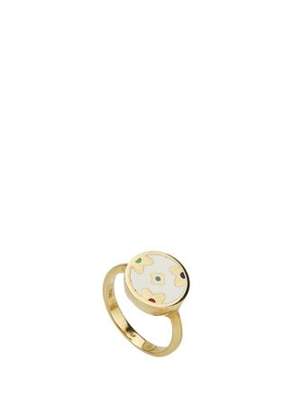 Collection Kadın Çiçekli Altın Rengi Yüzük EU