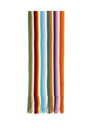 Missoni Kadın Colorblocked Mikro Dokulu Yün Atkı EU Missoni Kadın Colorblocked Mikro Dokulu Yün Atkı EU