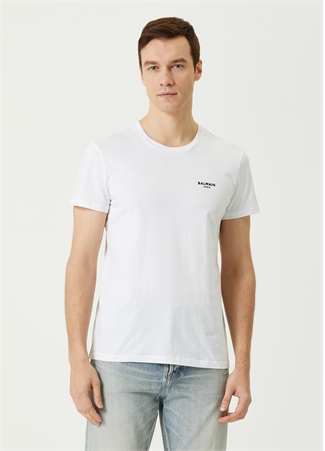 Balmain Erkek Beyaz Logo Detaylı T-shirt S EU Balmain Erkek Beyaz Logo Detaylı T-shirt S EU