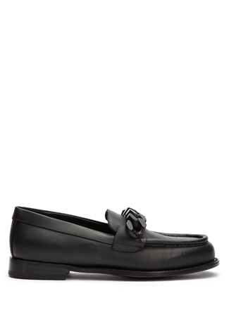Giuseppe Zanotti Erkek Siyah Şerit Zincir Detaylı Deri Loafer 40 EU Giuseppe Zanotti Erkek Siyah Şerit Zincir Detaylı Deri Loafer 40 EU