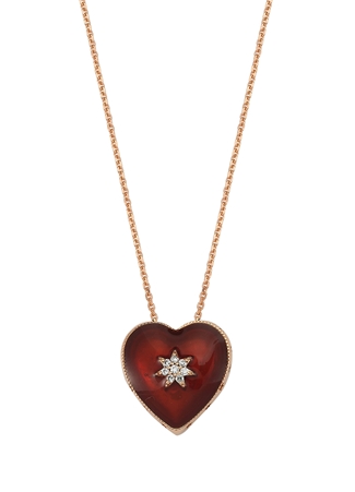 Bee Goddess Kadın Queen Of Hearts Pırlantalı Altın Rengi Kolye EU Bee Goddess Kadın Queen Of Hearts Pırlantalı Altın Rengi Kolye EU