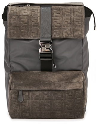 Fendi Erkek Antrasit Logolu Sırt Çantası Gri Eu Fendi Erkek Antrasit Logolu Sırt Çantası Gri Eu