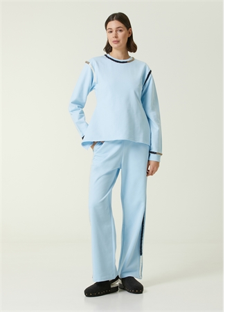 Jw Anderson Kadın Mavi Şerit Nakışlı Eşofman Altı S EU Jw Anderson Kadın Mavi Şerit Nakışlı Eşofman Altı S EU