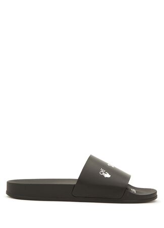 Off-White Erkek Siyah Logolu Terlik 42 EU