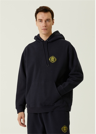 Balenciaga Erkek Lacivert Kapüşonlu Logolu Sweatshirt L EU Balenciaga Erkek Lacivert Kapüşonlu Logolu Sweatshirt L EU