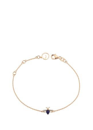 Bee Goddess Kadın Honey Pırlantalı Renkli Taşlı Altın Rengi Bileklik Pembe EU