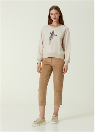 Beymen Club Kadın Kamel Beli Bağcıklı Kadife Pijama Pantolon Kahverengi 42