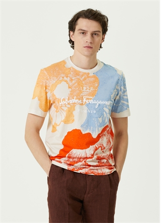 Salvatore Ferragamo Erkek Turuncu Mavi Logo Detaylı T-shirt S Eu Salvatore Ferragamo Erkek Turuncu Mavi Logo Detaylı T-shirt S Eu