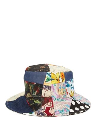 Dolce&Gabbana Kadın Patchwork Desenli Logolu Şapka 57 EU