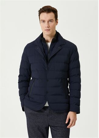 Network Erkek Slim Fit Lacivert Coat Ceket 44 EU