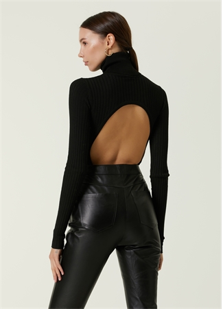 Dodo Bar Or Kadın Siyah Balıkçı Yaka Sırt Dekolteli Body 44 IT Dodo Bar Or Kadın Siyah Balıkçı Yaka Sırt Dekolteli Body 44 IT