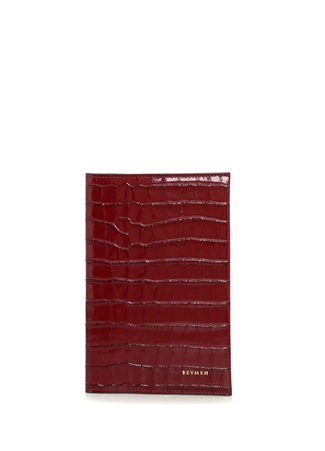 Beymen Bordo Krokodil Dokulu Deri Defter Kabı Beymen Bordo Krokodil Dokulu Deri Defter Kabı