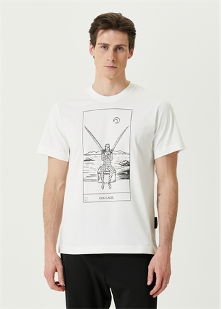 Marine Serre Erkek Beyaz Figür Baskılı Basic T-shirt L Eu Marine Serre Erkek Beyaz Figür Baskılı Basic T-shirt L Eu