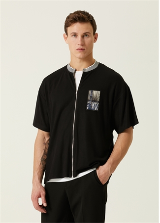 Agaleevic Erkek Siyah Patch Detaylı Sweatshirt S/M EU Agaleevic Erkek Siyah Patch Detaylı Sweatshirt S/M EU