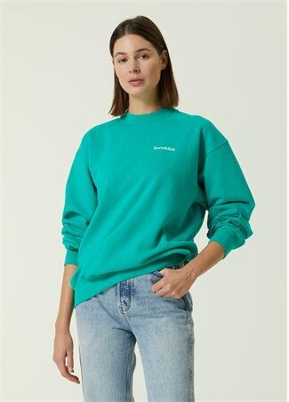 Sporty & Rich Kadın Yeşil Slogan Detaylı Sweatshirt L EU Sporty & Rich Kadın Yeşil Slogan Detaylı Sweatshirt L EU