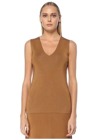 Joseph Kadın V Yaka Kolsuz Triko Kahverengi M EU