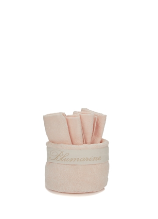 Blumarine Home Altın Rengi Logo Nakışlı Havluluk Pembe Blumarine Home Altın Rengi Logo Nakışlı Havluluk Pembe