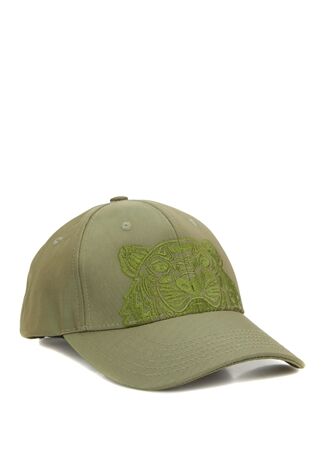 Kenzo Kadın Haki Logo Nakışlı Şapka EU